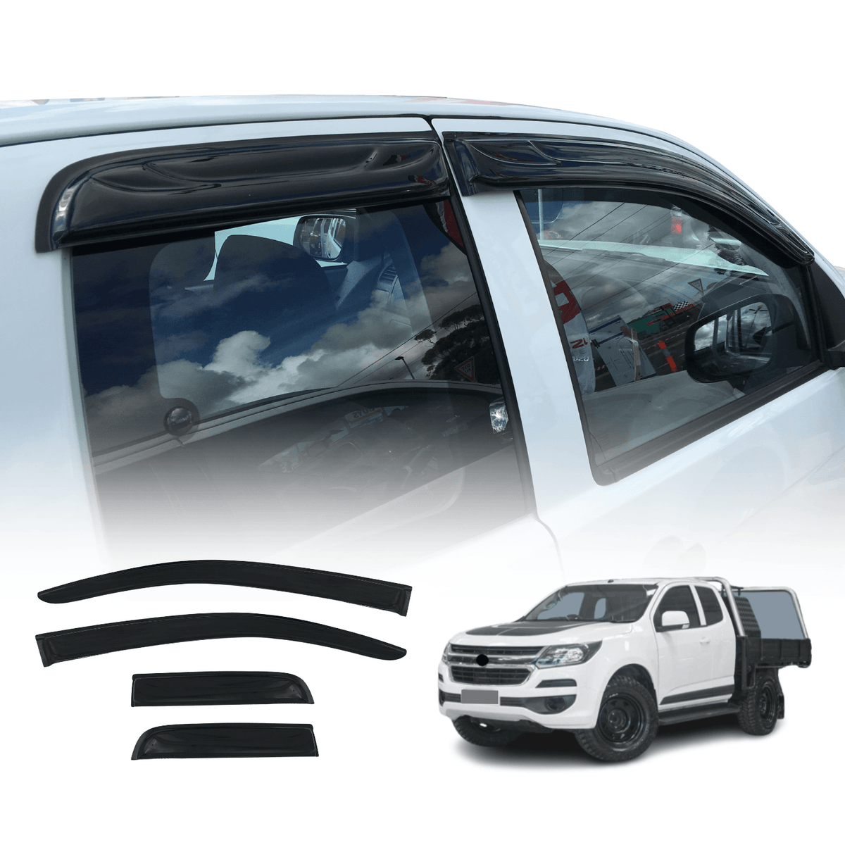 Luxury Weather Shields for Holden Colorado RG Series Extra Cab 2012-20 ...