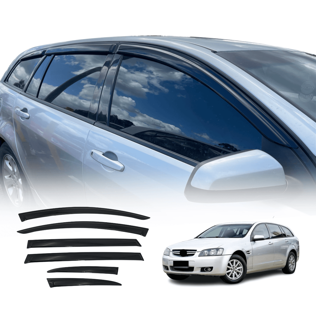 Pre-order Luxury Weather Shields for Holden Commodore VE VF Wagon 6PCS ...