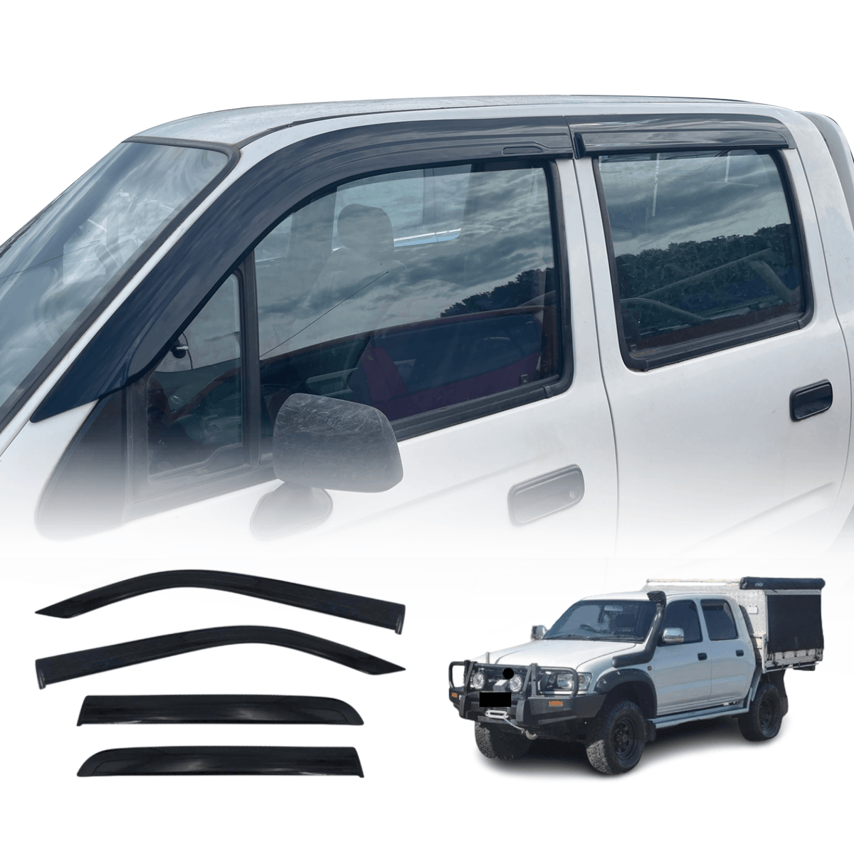 Luxury Weather Shields for Toyota Hilux Dual Cab 1997-2005 – OAD4X4 ...