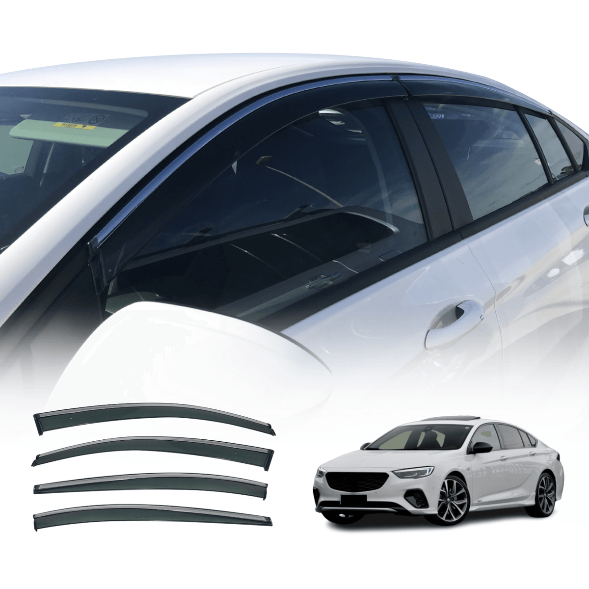 Stainless Edge Weather Shields for Holden Commodore ZB Sedan 2017-2020 ...
