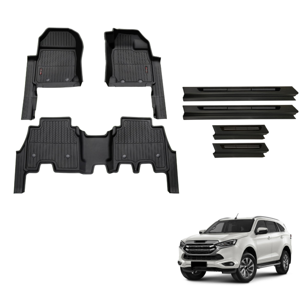 Injection Floor Mats & Door Sill Protector for ISUZU MU-X 2021-Onwards ...
